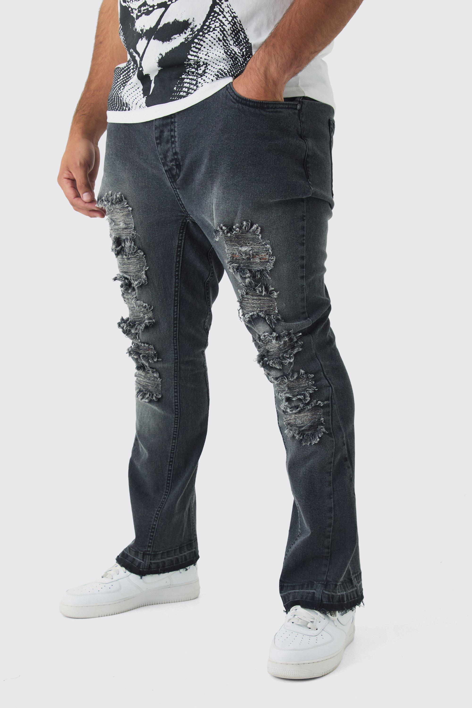 Trippie Redd Extreme Baggy Rigid Zip Off Leg Denim Jeans Trippie Redd Extreme Baggy Rigid Zip Off Leg Denim Jeans